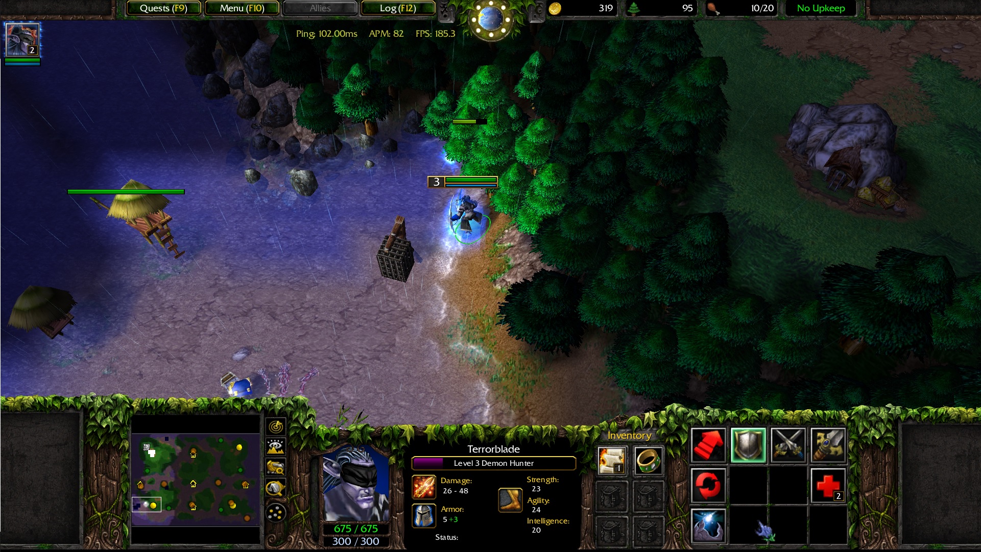 Wisp Positioning - WC3 Gym