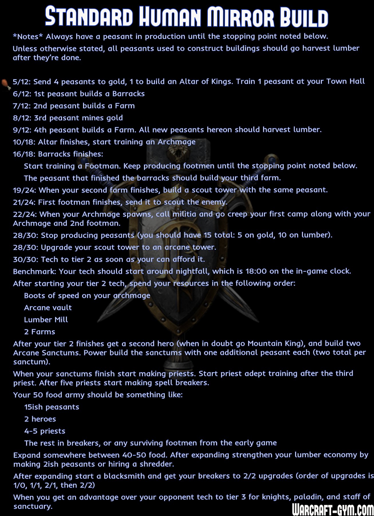 Standard Human Mirror Guide - WC3 Gym